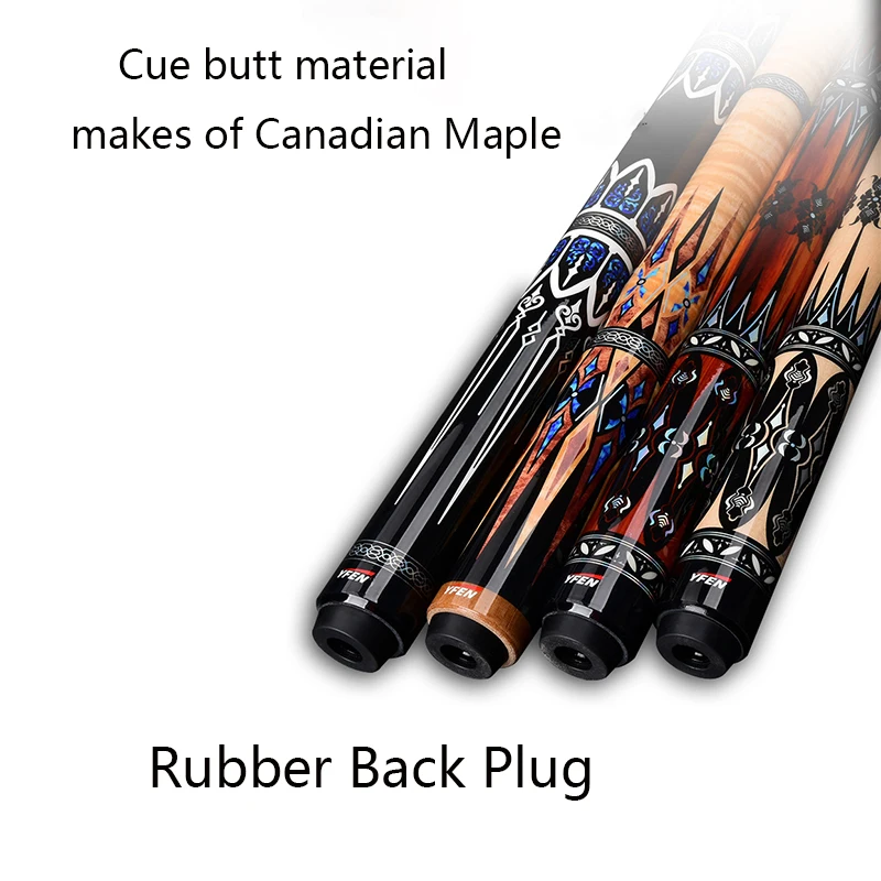YFEN M7 58-Inch Carbon Fiber Shaft Pool Cue Stick Lizard Pattern ...