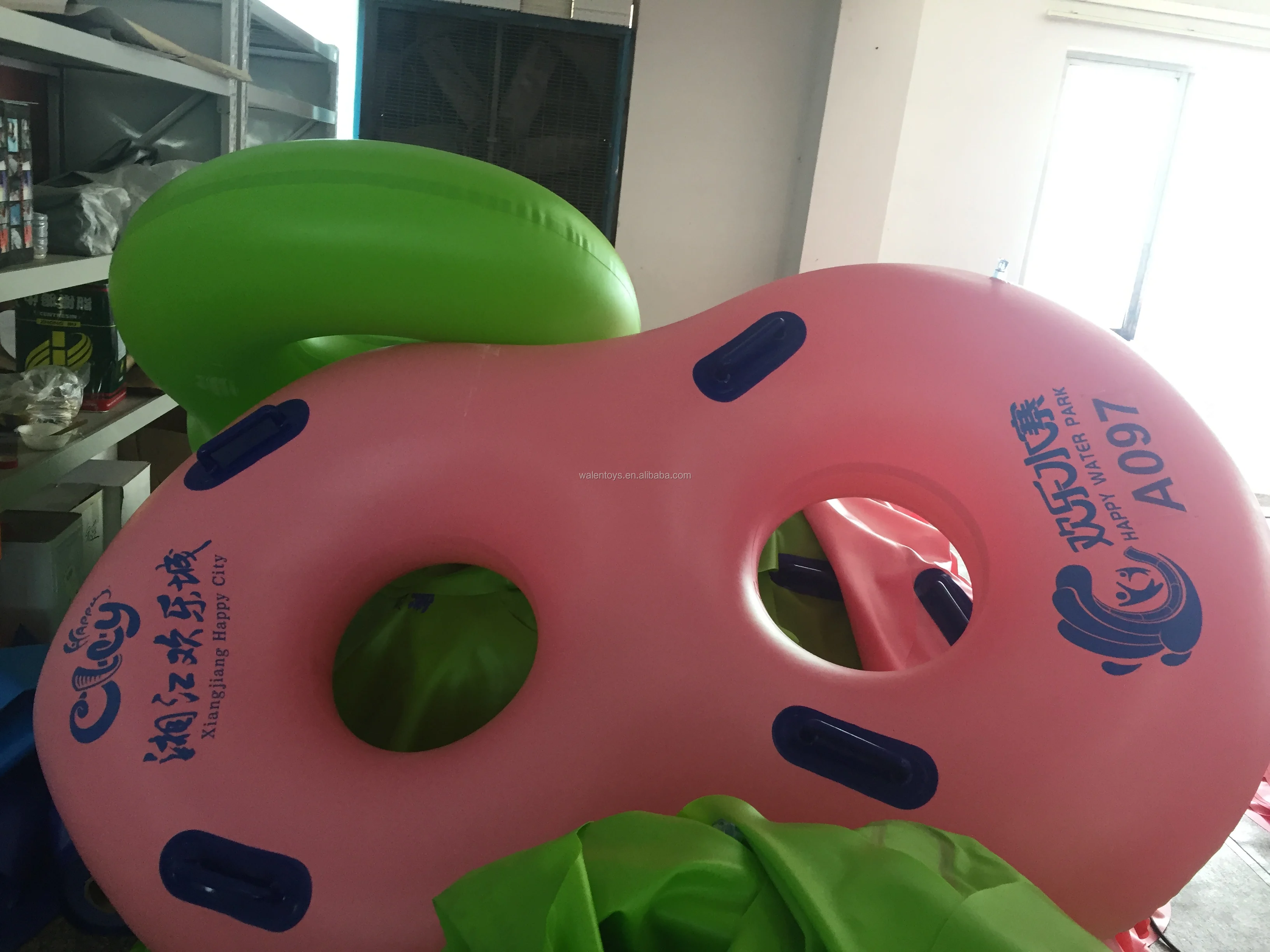 Inflatable Hot Seal Overlapping Tubes - Double Rider Fun