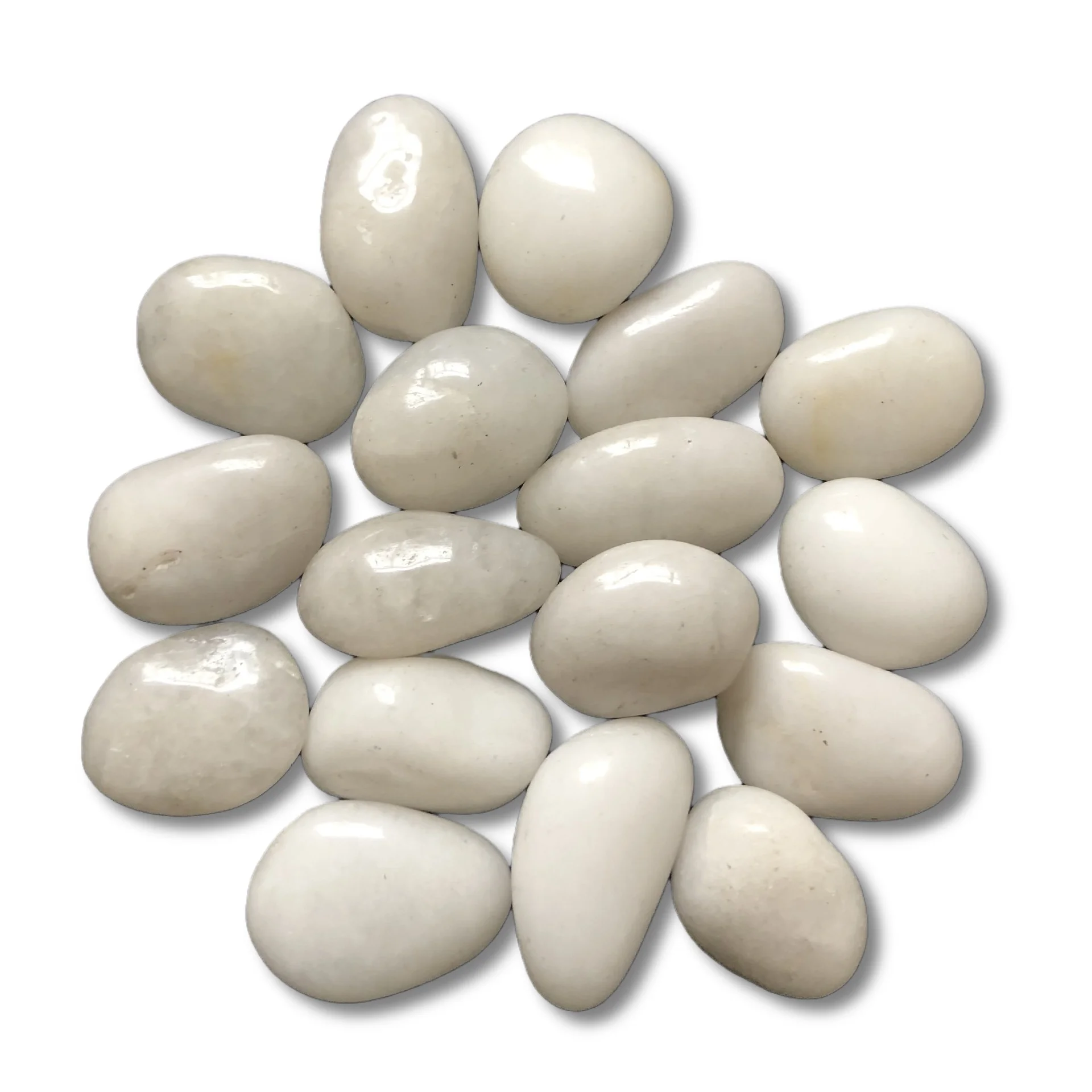 Wholesale High Cast White Rain Flower Stone Polished Pebbles Carved ...
