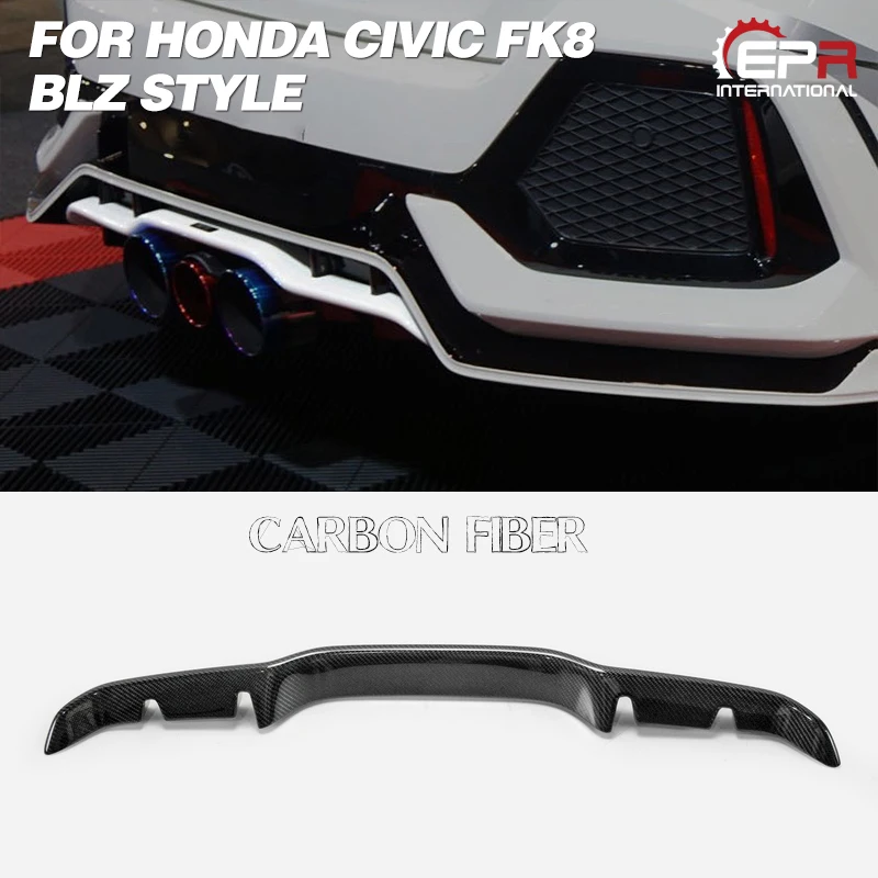 FK8 Rear Bumper Garnish - Carbon Fiber Diffuser for Honda Civic Type R