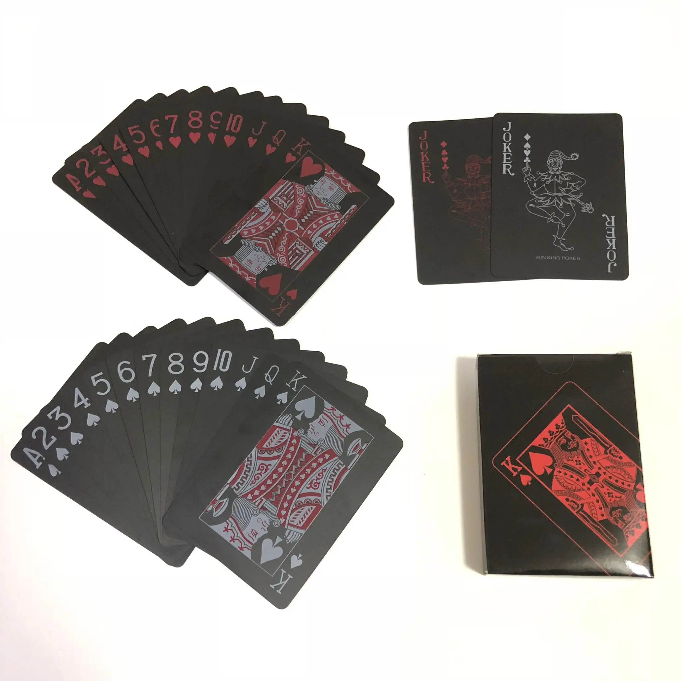 Custom Waterproof Black Plastic Playing Cards - PVC Poker