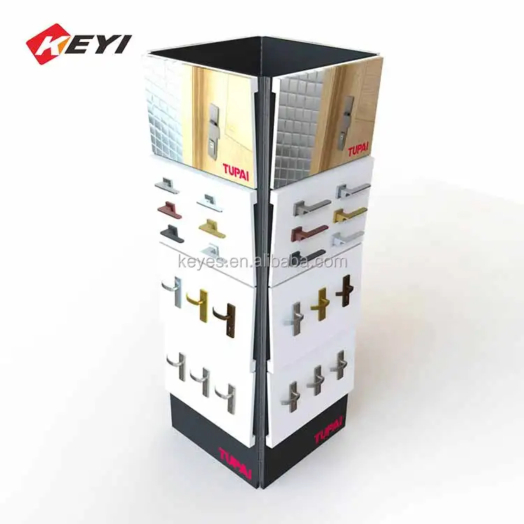 Simple Design 4 Sides Door Lock Display Stands - Durable & Portable