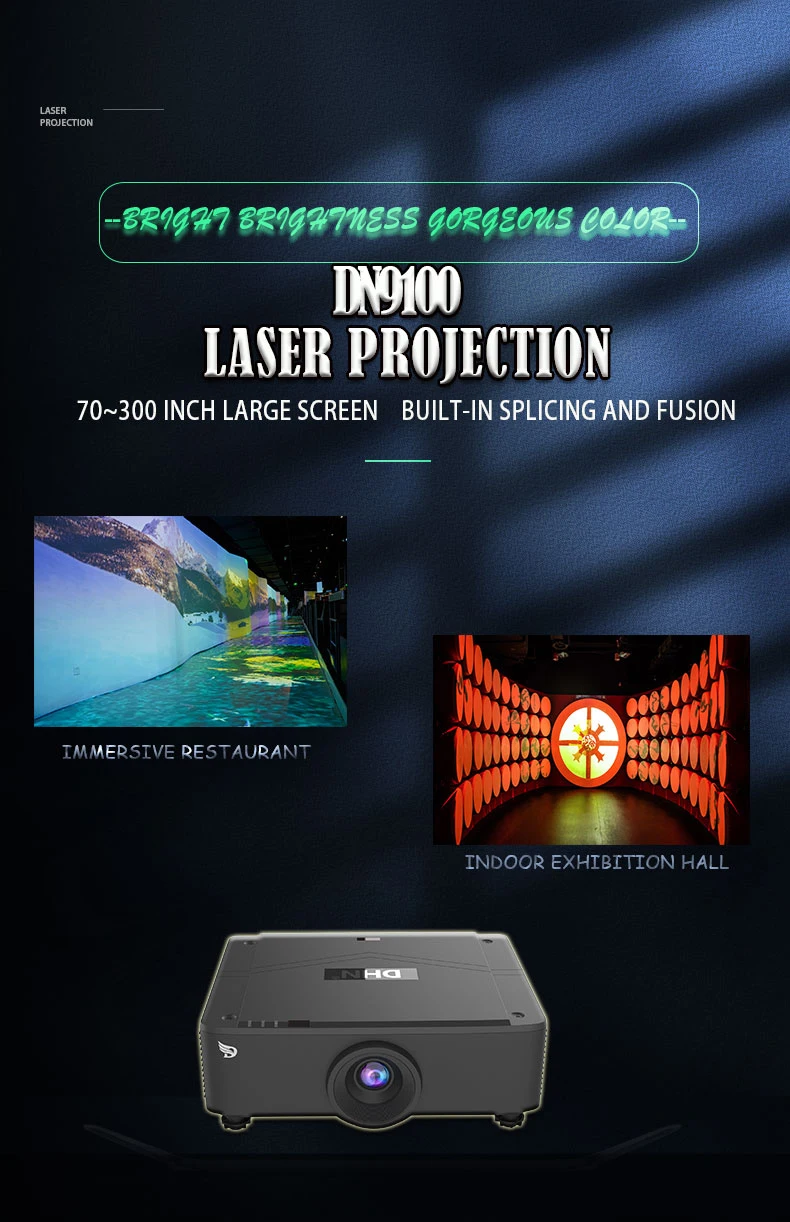 Dhn Dn9100 Dlp Laser Projector For Outdoor Building 9100 Lumens With ...