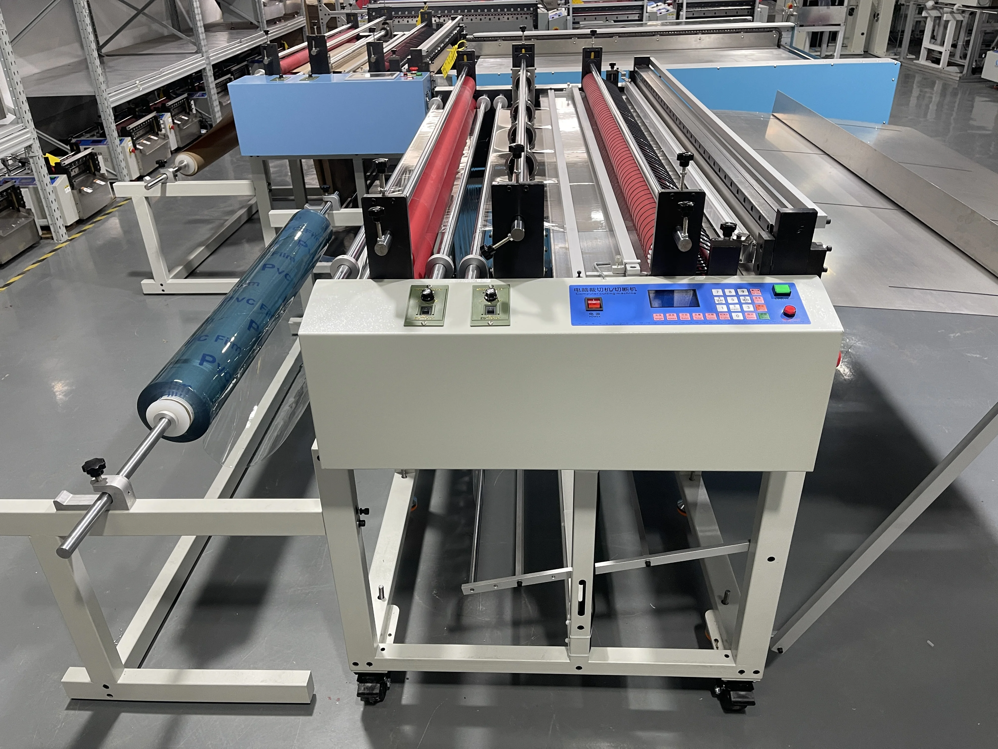 Desktop 300mm Sticker Label Roll Film Cutting Machine Plastic Film Roll ...