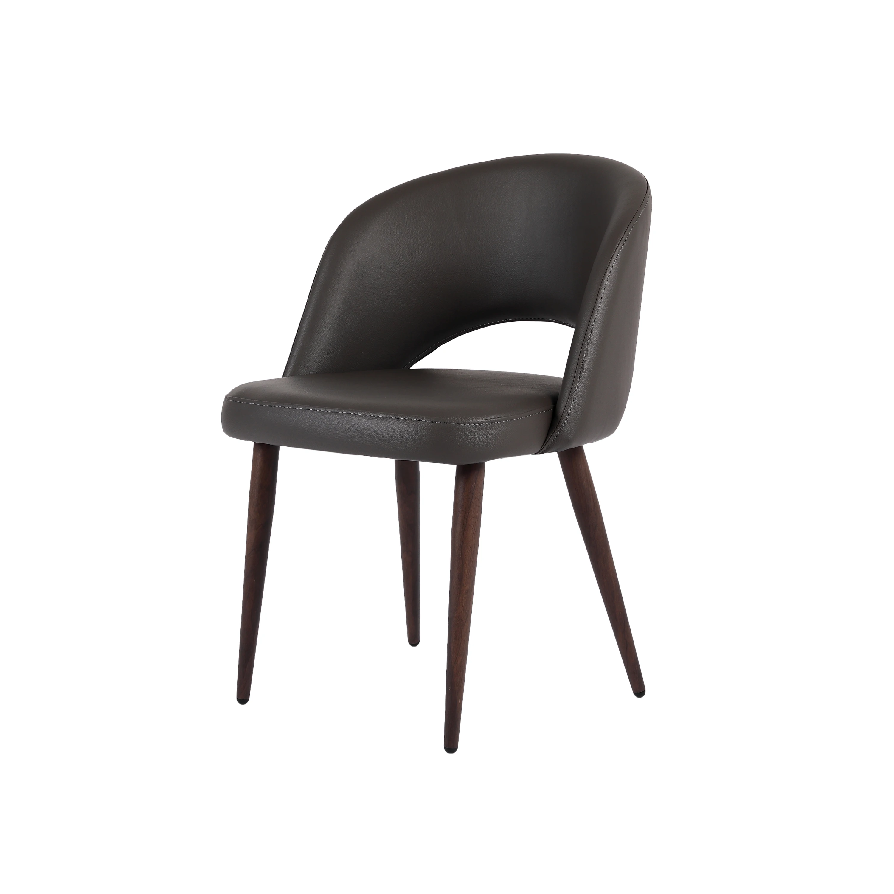 Durable Commercial Grade Wood Grain Walnut Frame Dining Chair Elegant ...