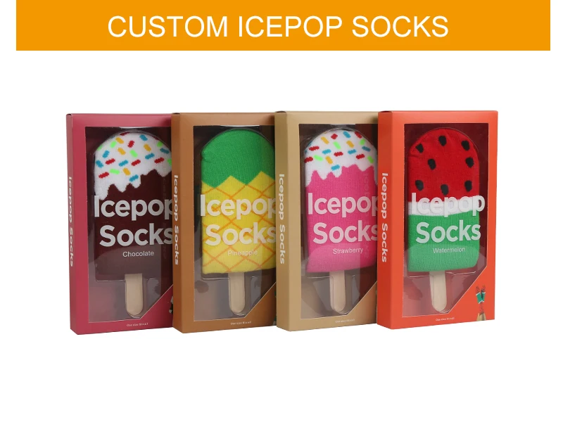 Unique Design Women Popsicle Ice-Pop Colorful Ice Lolly Socks