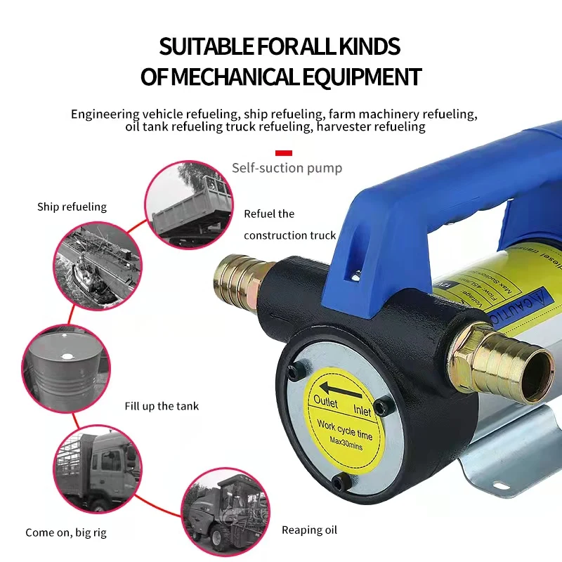 Normas Portable Refueling Bomba DC 12V 24V Motor AC 220V 175W 260W