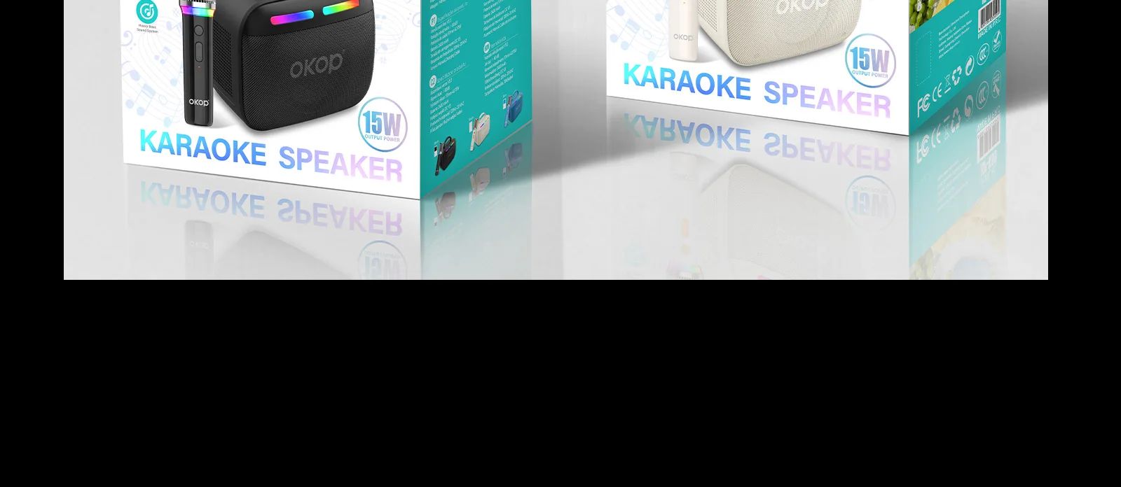 K09 Mini for Bluetooth Speaker RGB Portable Wireless Microphone for Karaoke Live Streaming ...