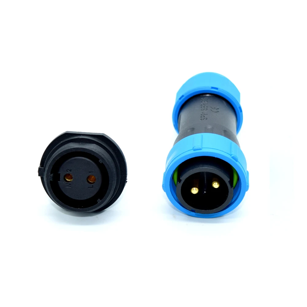 YXY IP68 Industrial Weipu Threaded Plastic SP13 SP17 SP21 Cable Connectors