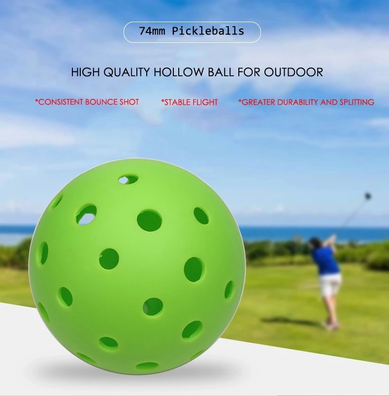 Durable USAPA Plastic Practice Balls - Pickleball White