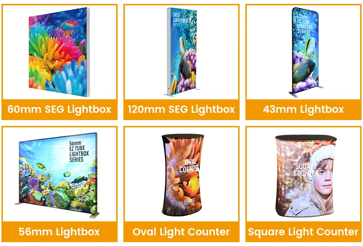 Custom Advertising Light square Trade Show Column Counter Led Seg ...