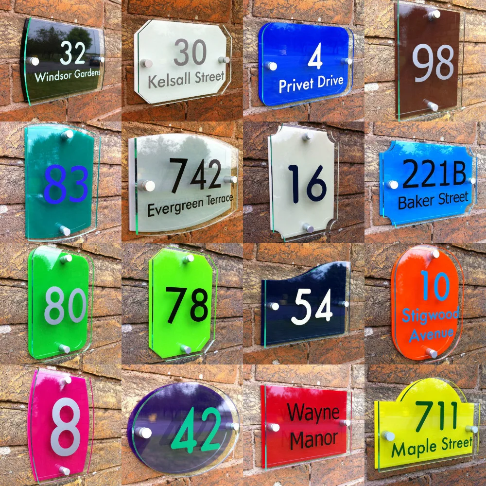 Custom Clear Acrylic Room Sign For Hotel Door Number Plates Signs - Buy ...