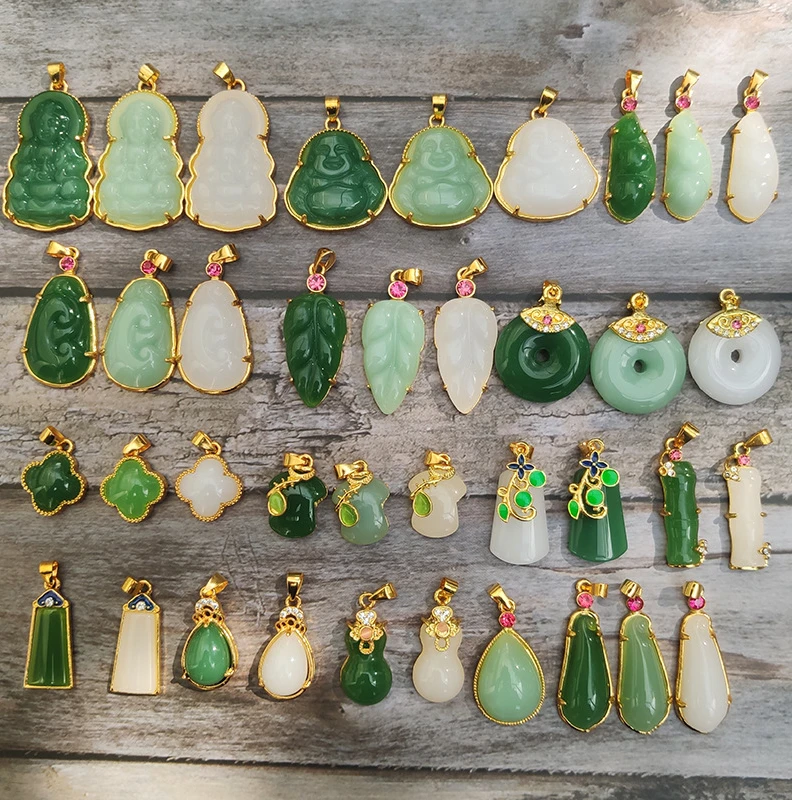 Wholesale Synthetic Jade Crystal Pendants for DIY Jewelry