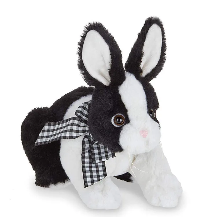 Custom Mini Rabbit Stuffed Animal Plush Toy Lifelike Cuddly Bunny ...