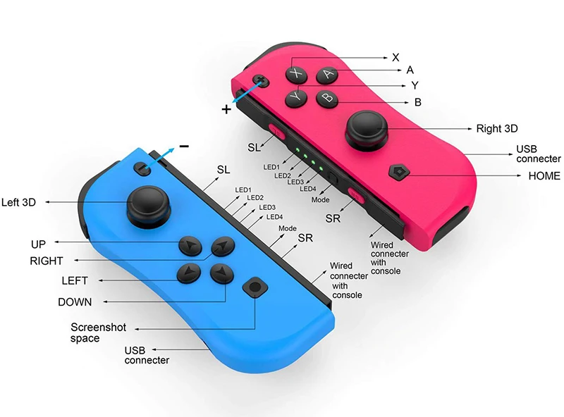 11 Colors Joy Con Controller For Nintendo Bluetooth Wireless Controller ...
