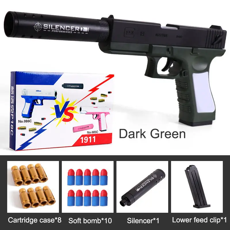Mini Blaster Self Defense Gun Pistol Soft Gun Plastic Ejection Pistol ...