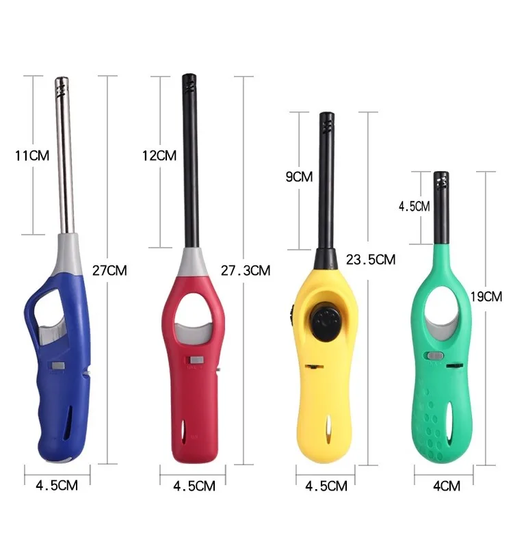 Long Plastic Gas Electronic Lighters - Wholesale Refillable BBQ Candle ...