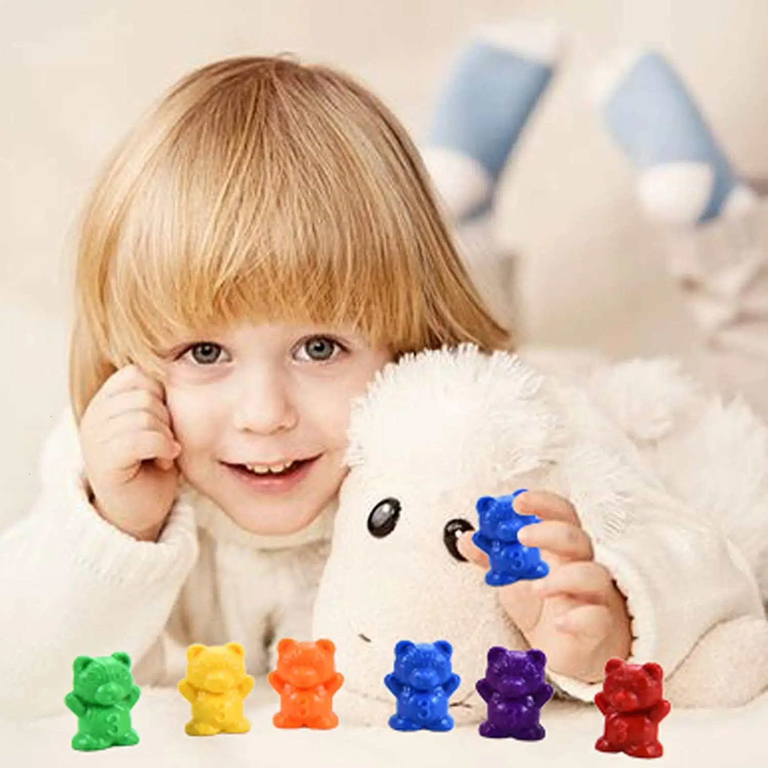 Colored 3g Counting Bears for Toddlers - 60 PCS Sorting Fun