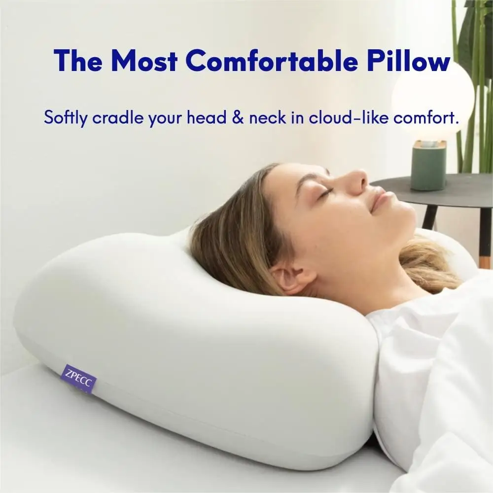 Deep Sleep Pillow Contour Design For Side Back Sleepers Orthopedic ...