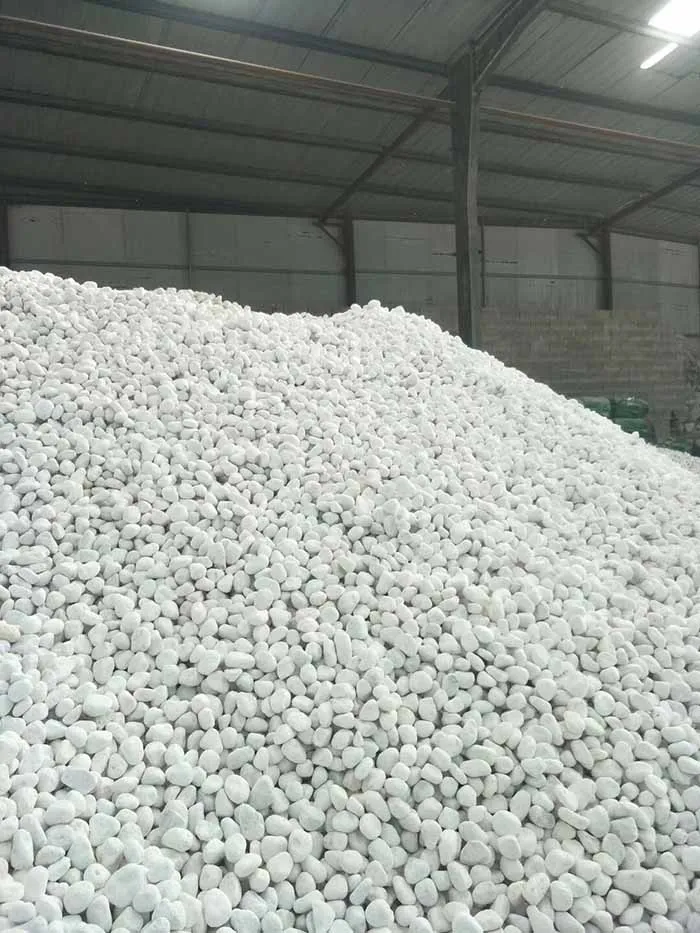 Snow White Pebble - Durable Natural Stone for Landscaping