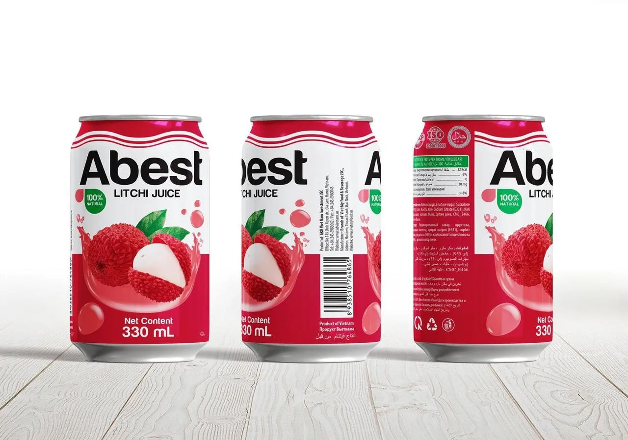 ABEST LYCHEE JUICE - Premium Canned Fruit Beverage