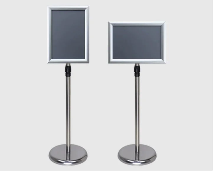 Stainless Steel Floor Standing A4 A3 A2 Poster Adjustable Display Heavy ...