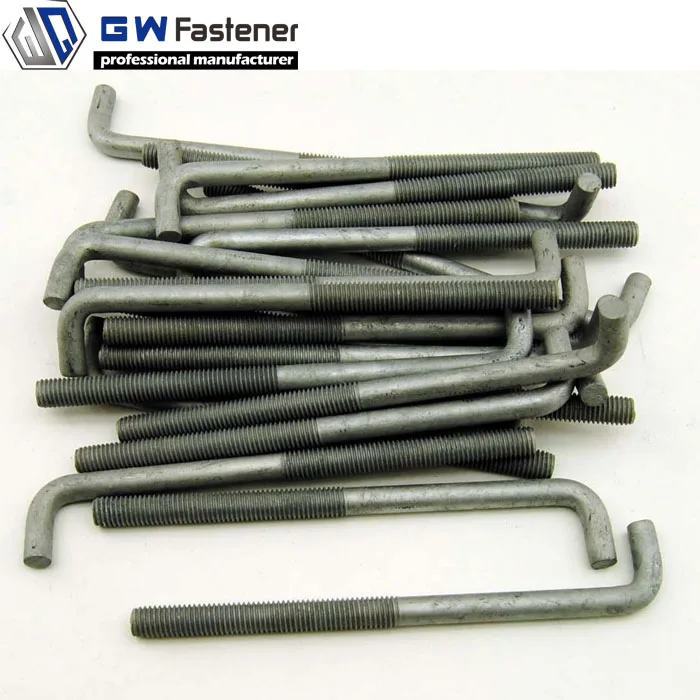 Heavy Duty Light Pole Hot Dipped Galvanized L Bent Anchor Bolt - Buy L ...