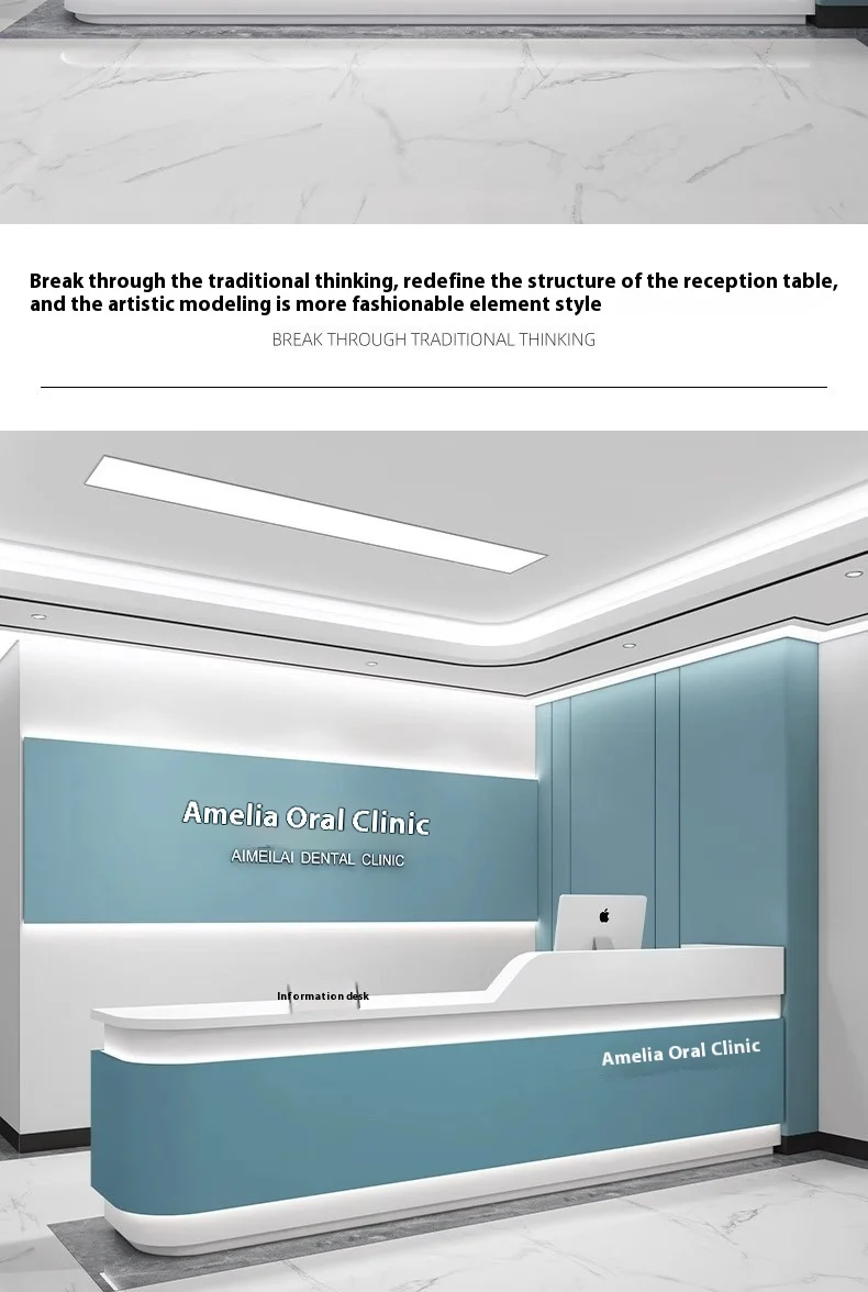 Modern Design Hospital Front Desk Reception Desk for School Pre ...