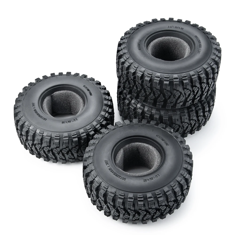 2.2 Inch Rubber Beadlock Wheel Tires For Axial Wraith 90018 Rr10 1/10 ...