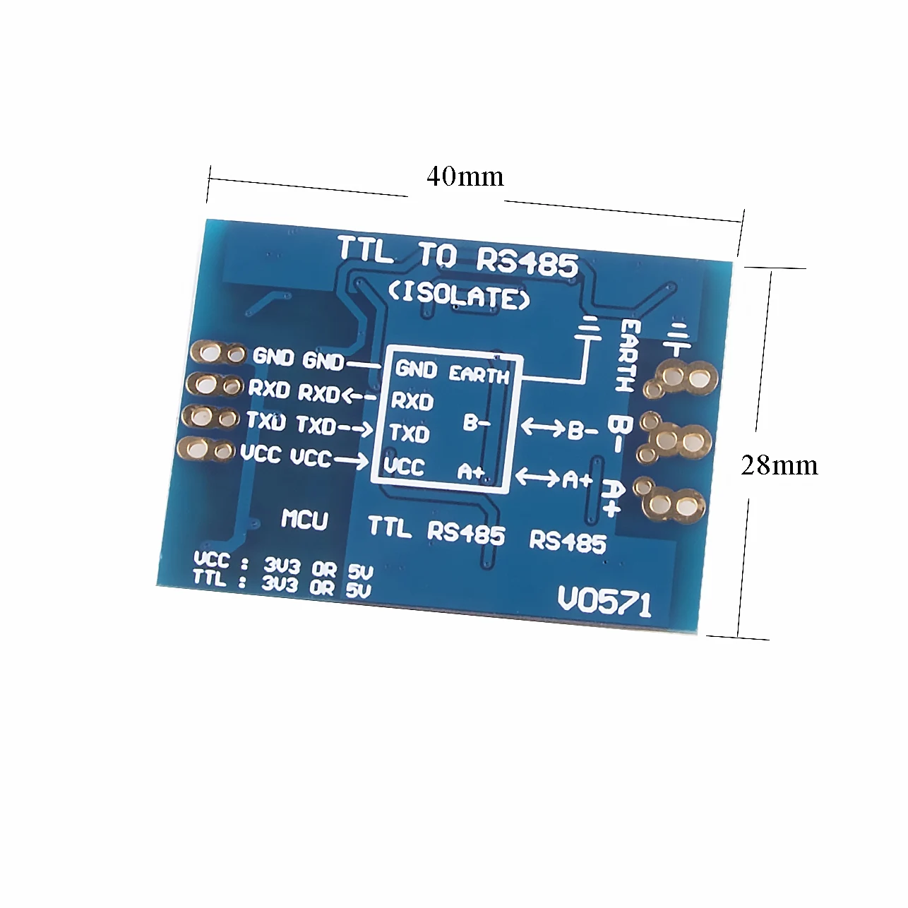 Ttl Uart To Rs485 Isolator Board Serial Converter Adapter Dongle ...