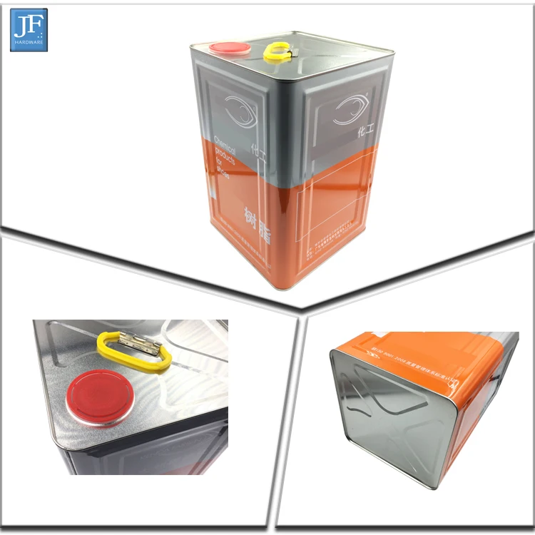20 Liter/litre Metal Cans Rectangular Tin Can For Chemical Paint ...