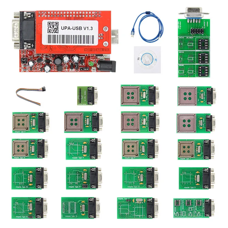 全套19个适配器，支持所有upa Usb编程器，支持eeprom Mcu St微电子microchip Pic Atmel编程 - Buy Upa Usb编程器，eeprom编程，mcu St ...