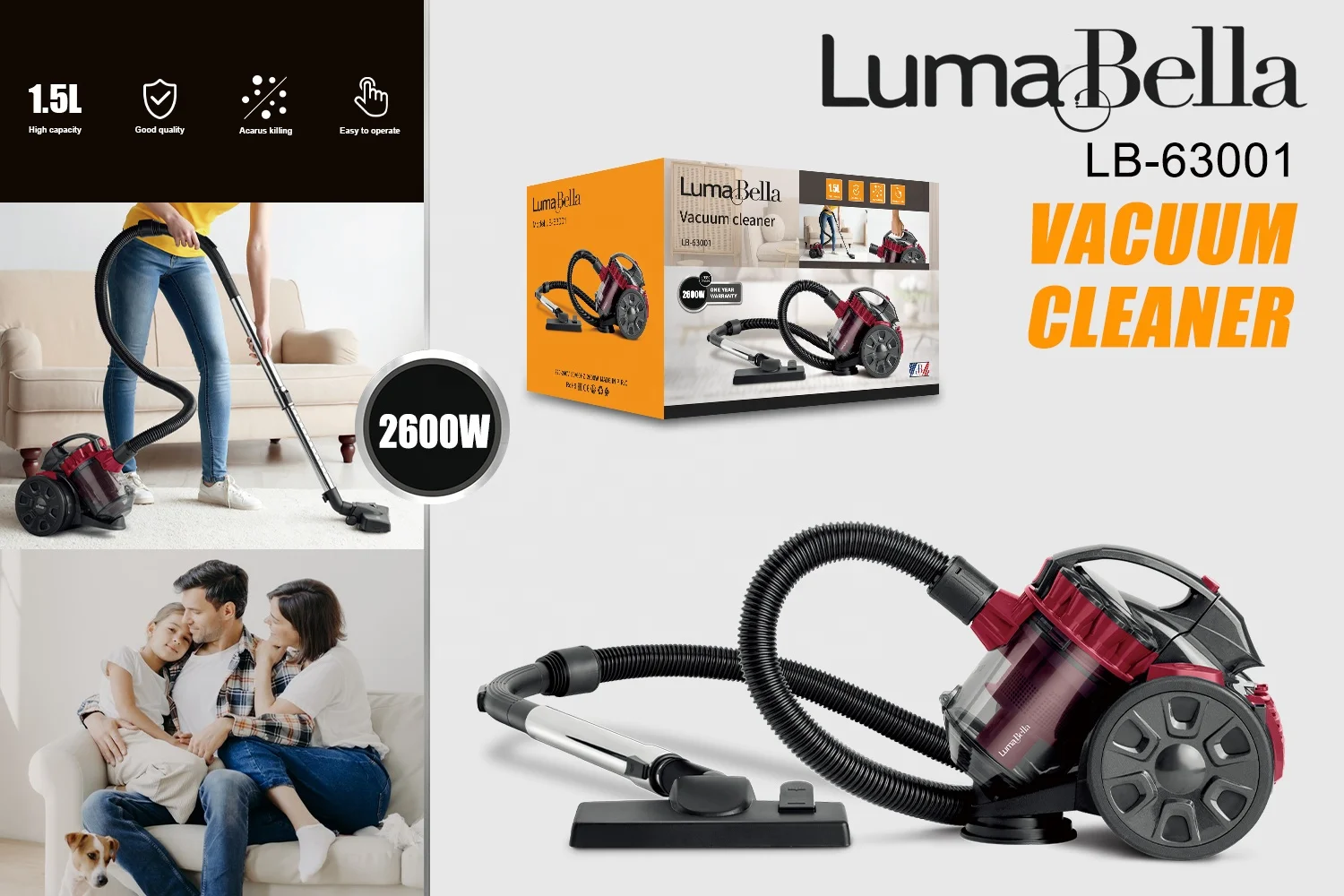 Sokany Luma Bella Vacuum Cleaners - Powerful & Versatile