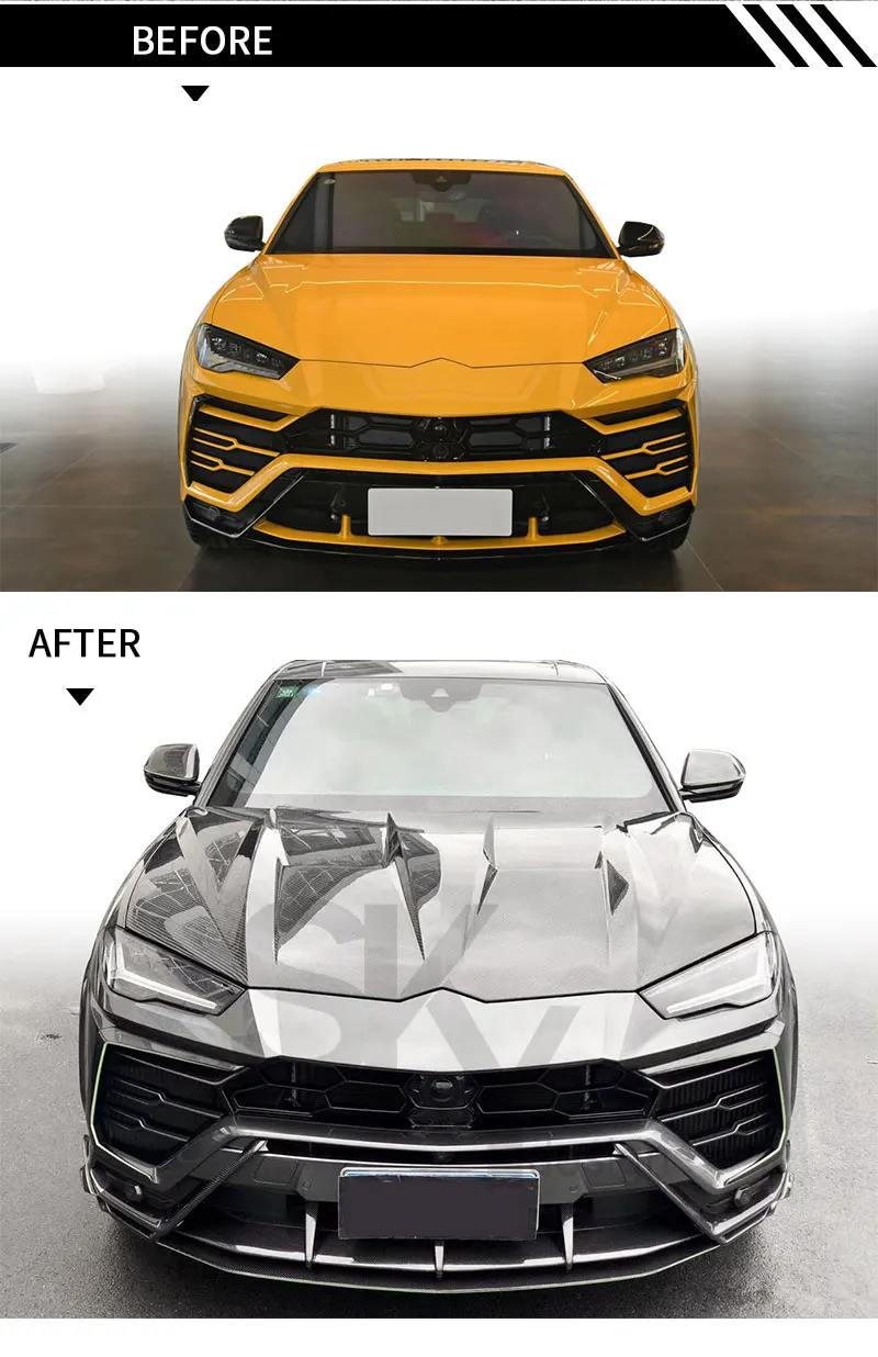 Auto Parts Urus Full Forged Carbon Fiber Hood Body Kit For Lamborghini ...