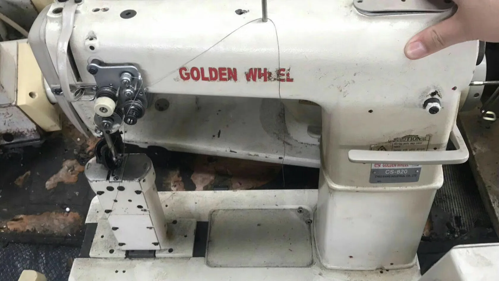 Used High Speed Golden Wheel CS-820 Double Needle Post Bed Industrial ...