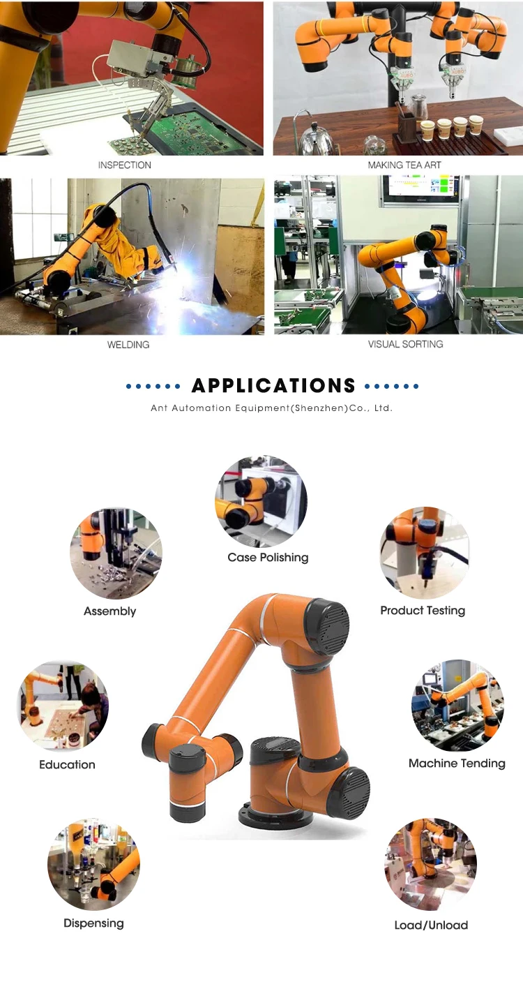 Rosh And Ce Approved Hand Machine Industrial Collaborative Robot 6 Axis ...