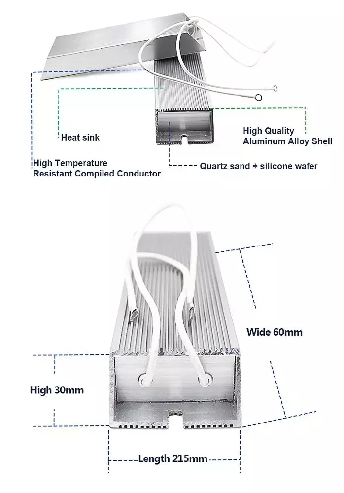 1000W 1200W 1500W high power load resistor Aluminum braking resistor ...