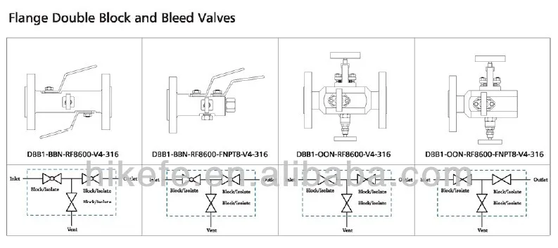 Swagelok Type Class 900 Double Block and Bleed Valves