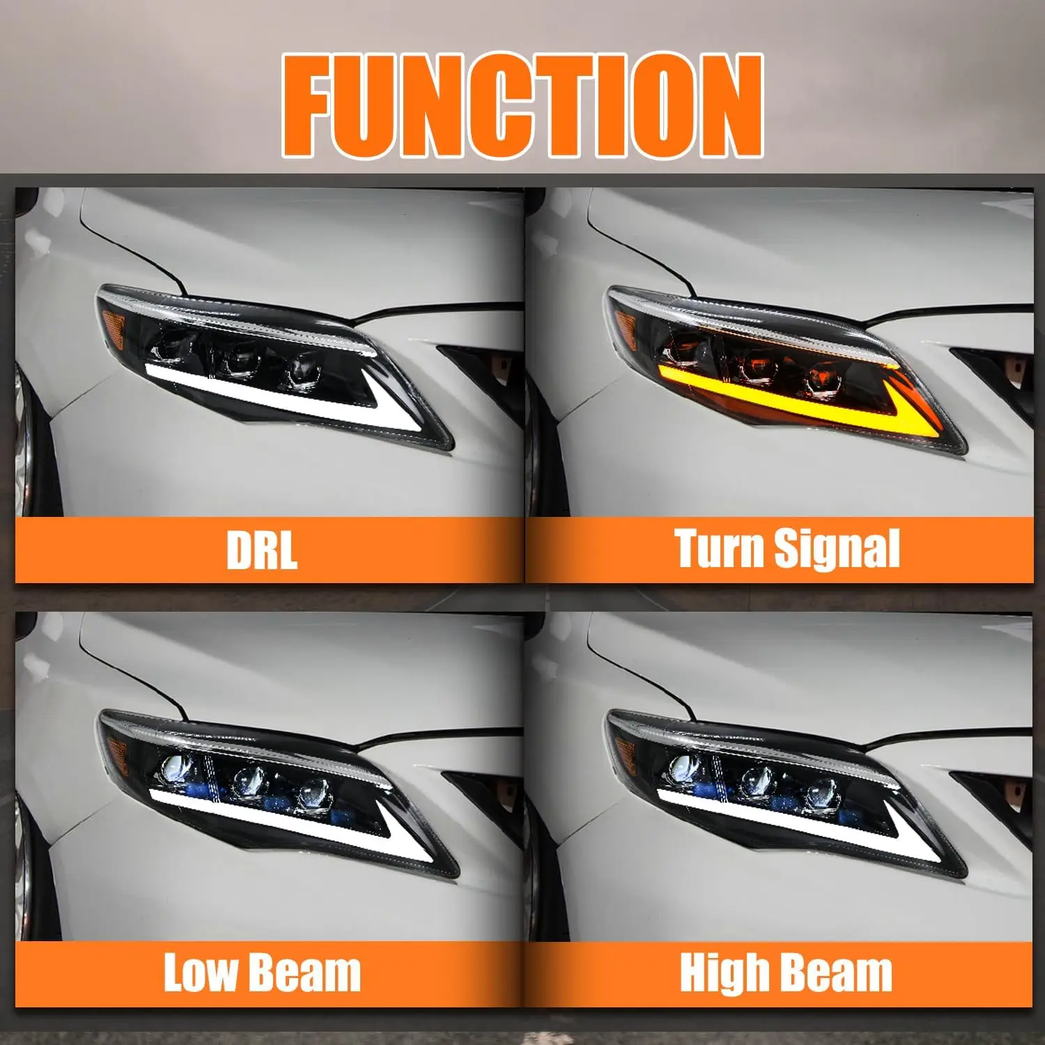 LED Headlights Modified Assembly Plug and Play LED Headlamp Fit for ...