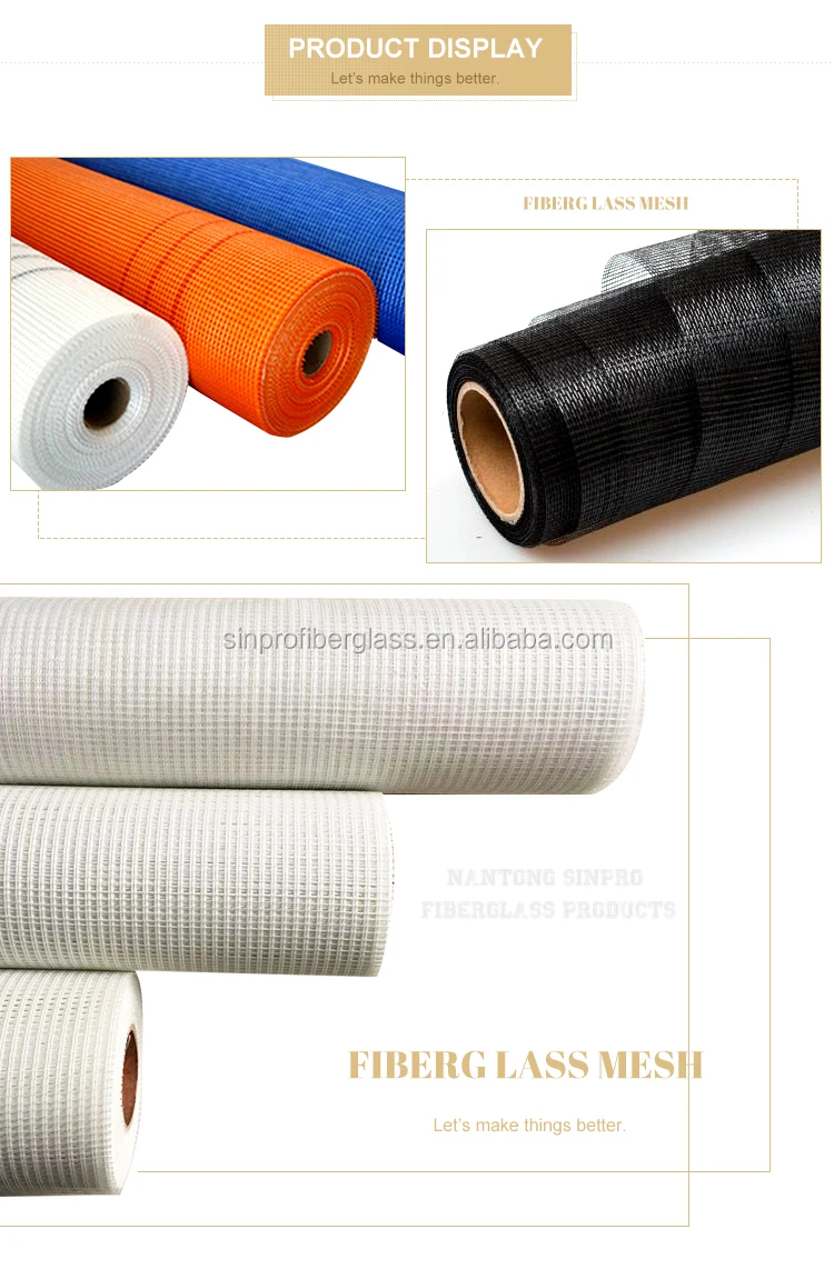 Fiberglass Open Mesh Fabric 160gsm for Stucco / Plastering / Wall ...