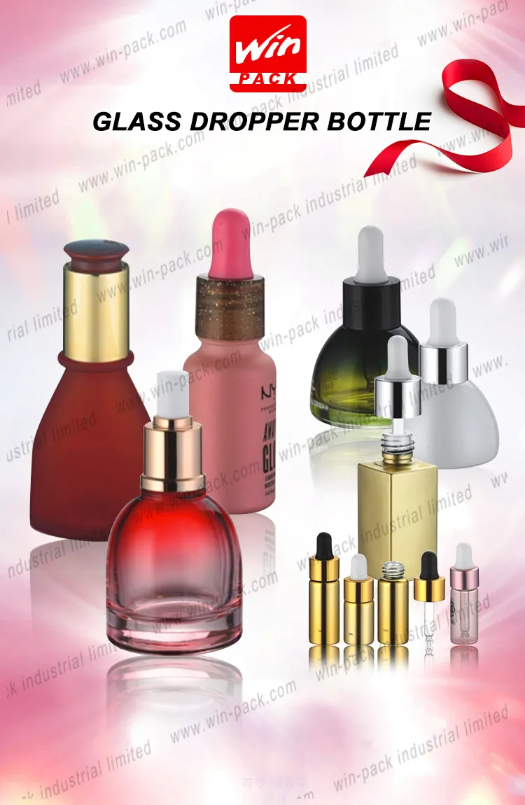 Luxury Clear Frost Square 35ml 50ml Glass Dropper Serum Perfume Bottle ...