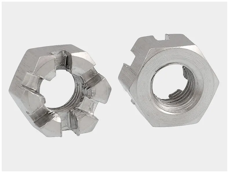 M6 - M36 Stainless Steel 304 316 DIN 935 Hex Slotted Castle Nuts