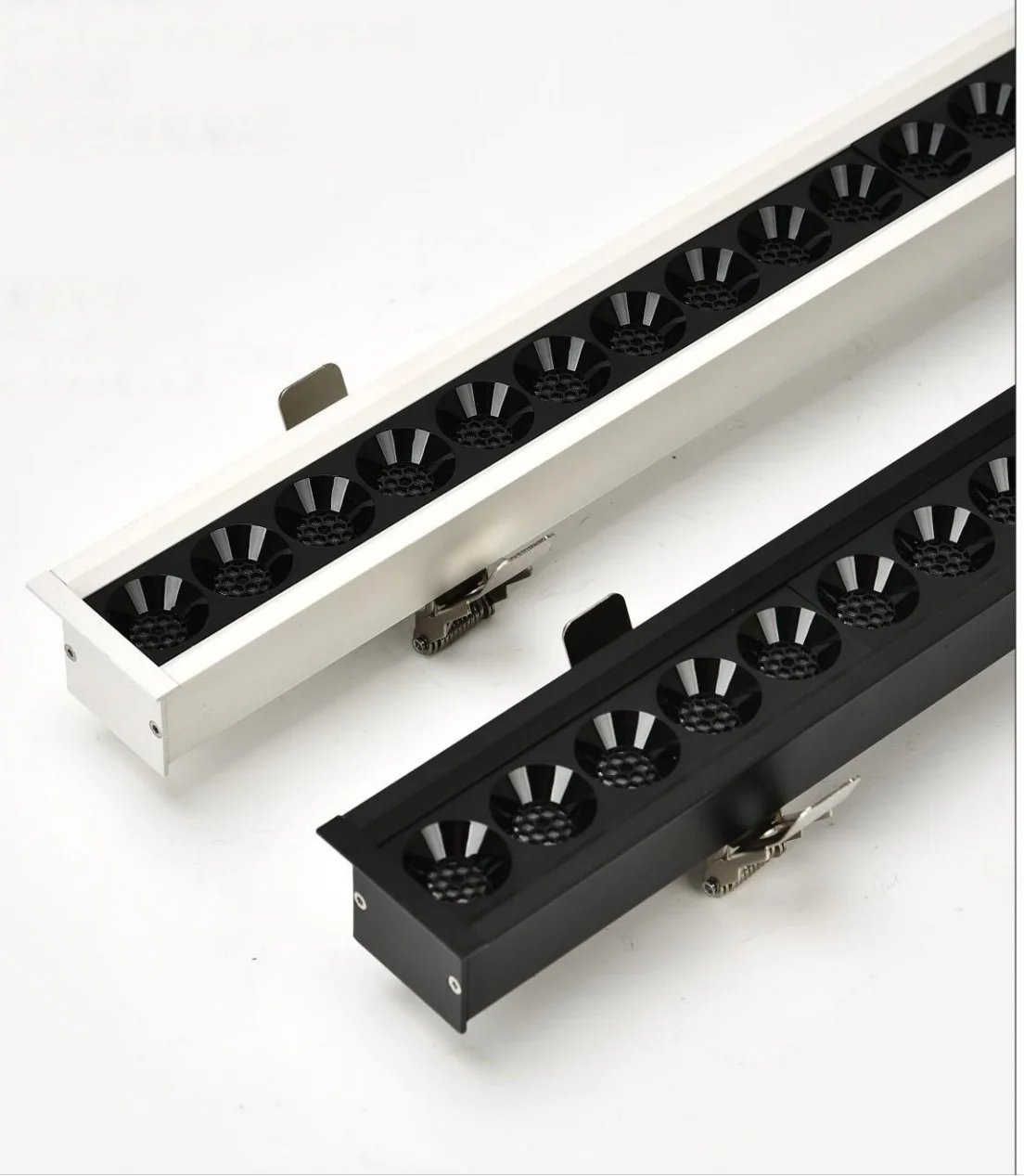 Customized Recessed Modern Black White Honeycomb Led Linear Lighting ...