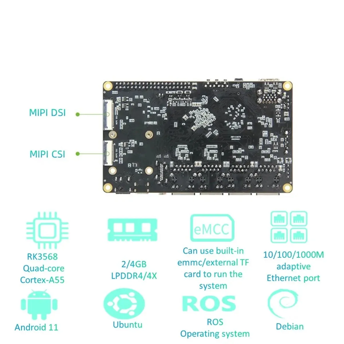 Thinkcore Tp-2n Ram Rockchip Rk3568 Single Board Computer Development Board With Metal Case Dual ...