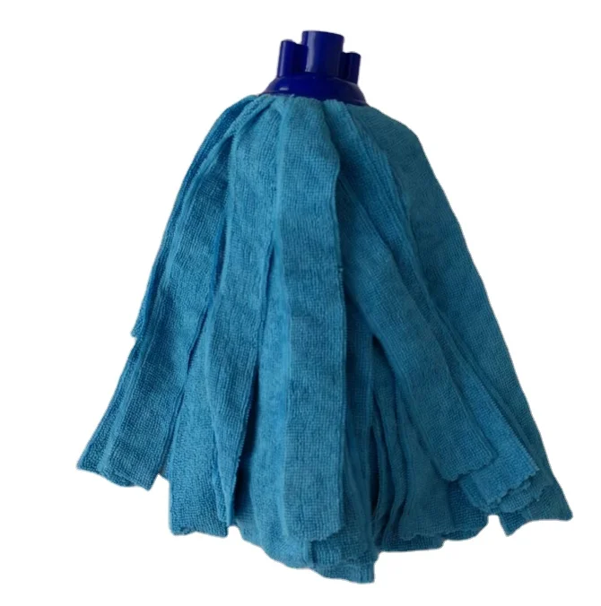 Best Selling Blue Strip Microfiber Mop Head With Plastic Head,Cut End ...