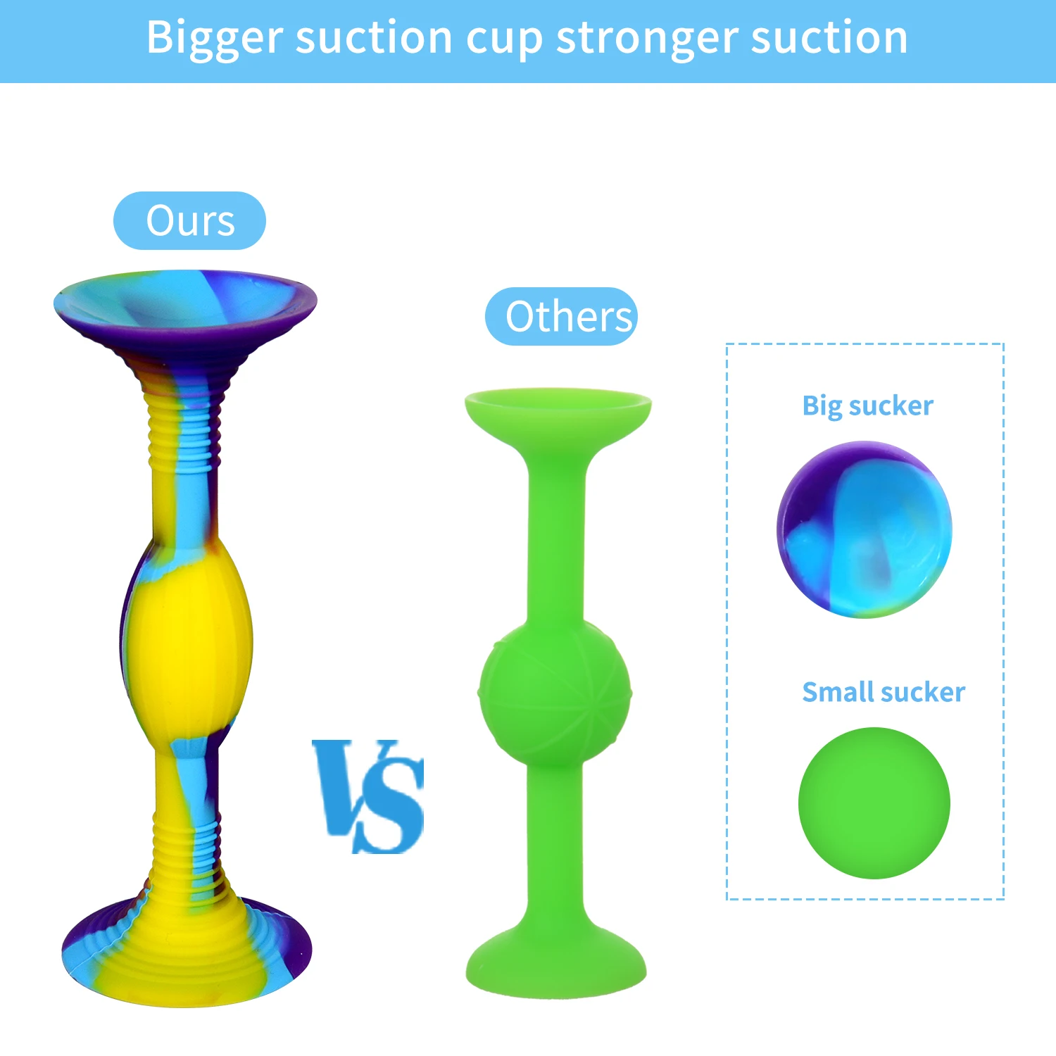 Colorful 10pcs Big Size Double Headed Silicone Suction Cup Darts Soft ...