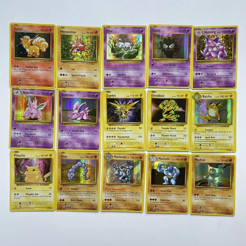 1996 Pokemon Basic - Base Set Pokemon Card Charizard Pika-chu Holo Foil ...
