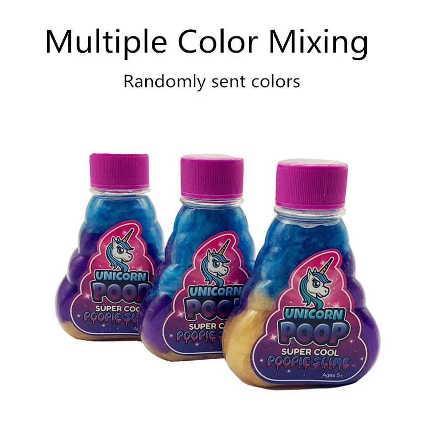 Rainbow Slime Diy Poop Unicorn Clay Mix Rainbow Colors Crystal Mud ...