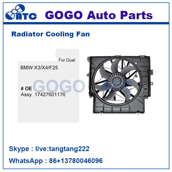 12v Dc Car Radiator A/c Cooling Fan Motor For Bmw X3/x4/f25 Oem ...