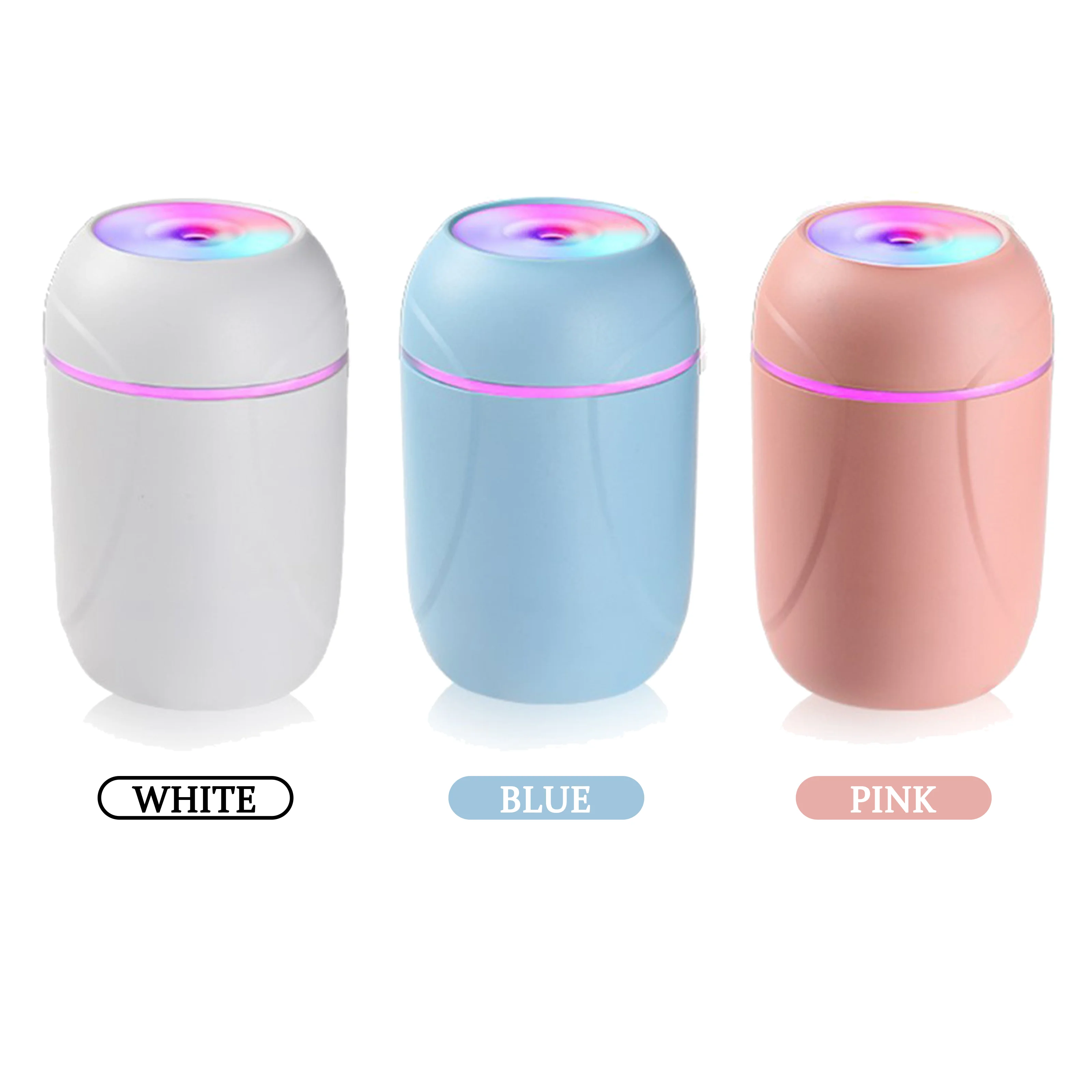 Wholesale Portable LED Light 300ml H2o Spray Mist Mini Humidifier